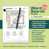 Word Search Puzzle. Remarkable Paper Pro - Volume 03